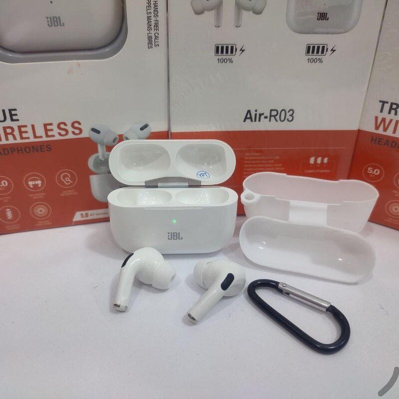 هندزفری ایرپاد پرو جی بی ال jbl AIR-R03 با کاور و گیره - فروشگاه بجیک کالا